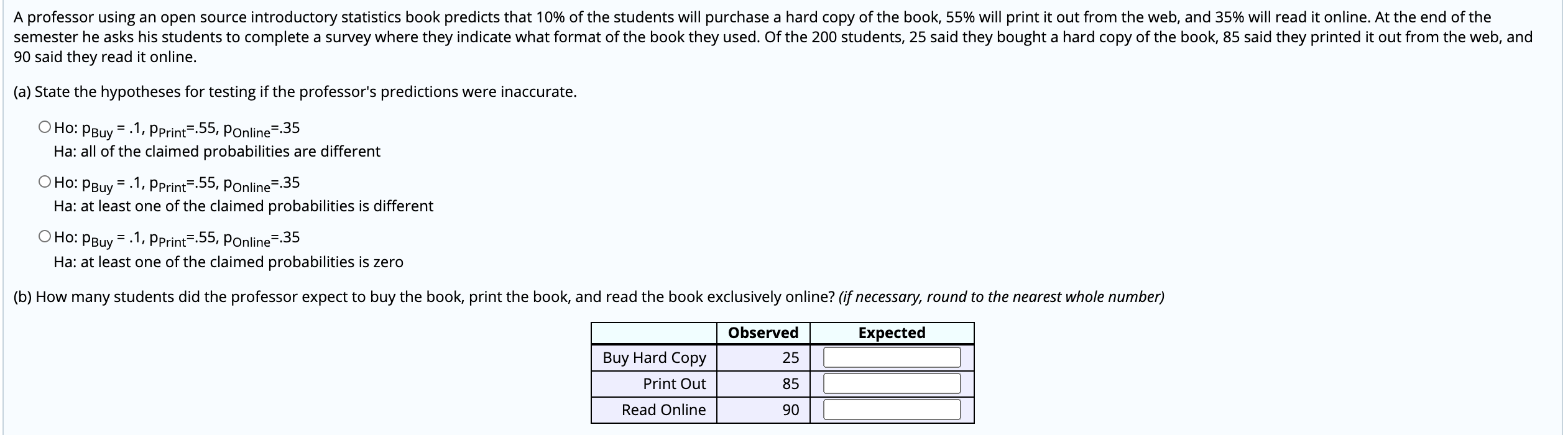 Solved A professor using an open source introductory | Chegg.com