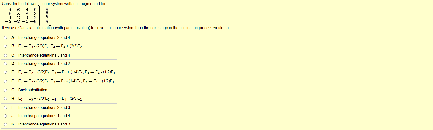 Solved Consider the following linear system written in | Chegg.com