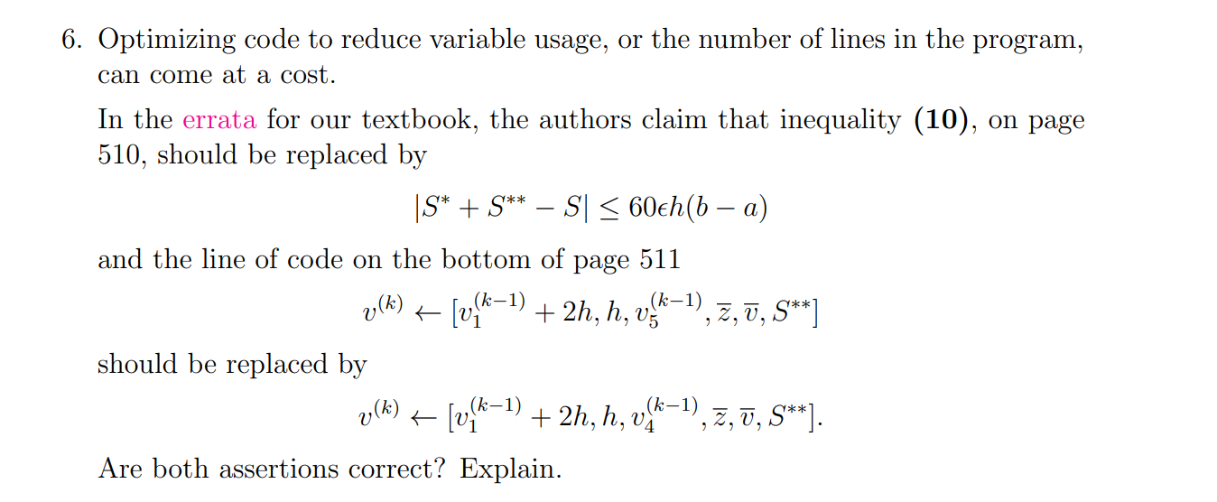 Solved Optimizing code to reduce variable usage, or the | Chegg.com