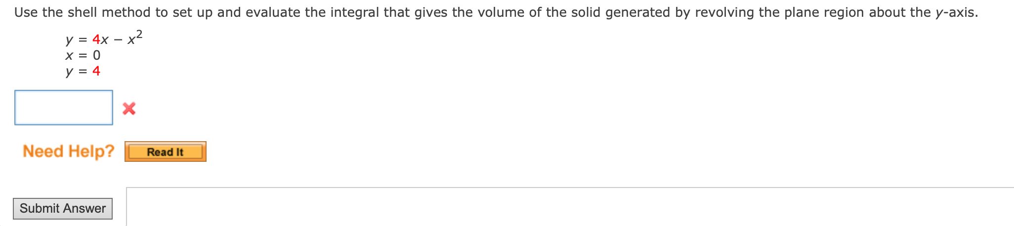 Solved Use the shell method to set up and evaluate the | Chegg.com