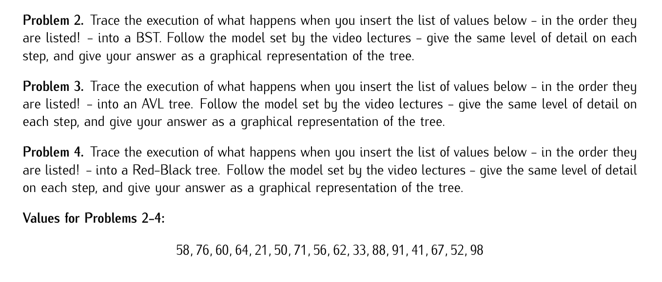 Solved Data Structure and Algorithm Values for problems is | Chegg.com