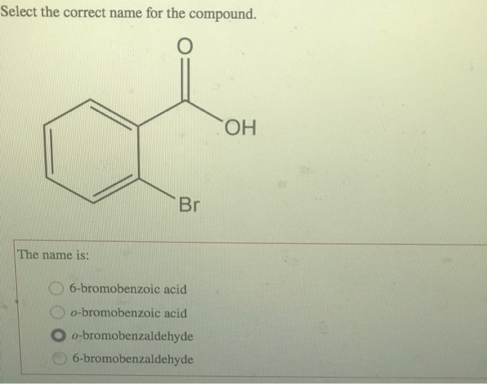 Solved Select the correct name for the compound. HO Br The | Chegg.com