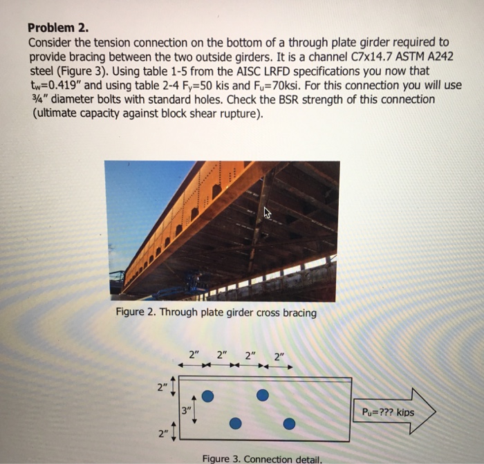 Solved Problem 2 Consider the tension connection on the | Chegg.com