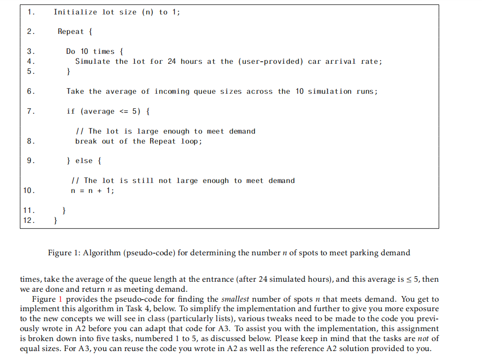 1. Initialize lot size (n) to 1; 2. Repeat { 3. 4 5 | Chegg.com
