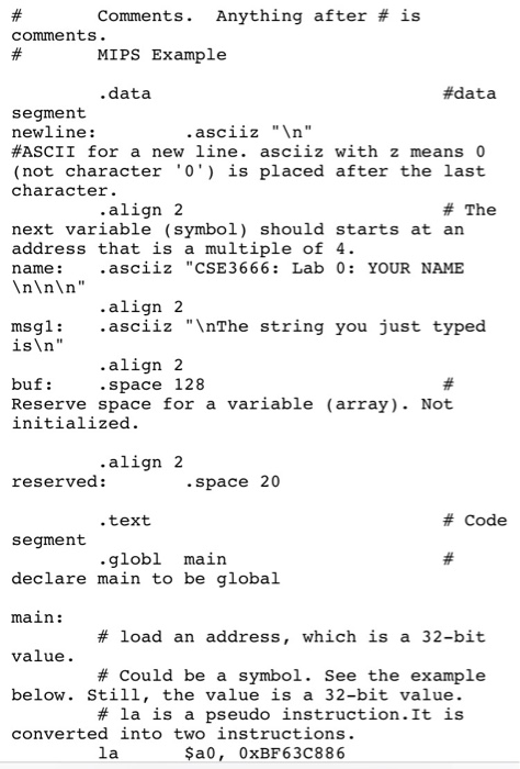 Solved This is to be done in MARS Its from | Chegg.com