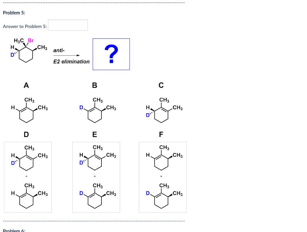 Solved Please predict the outcome of each E2 elimination | Chegg.com
