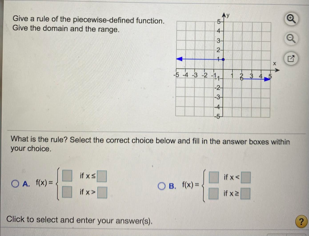 Solved ку Give a rule of the piecewise-defined function. | Chegg.com