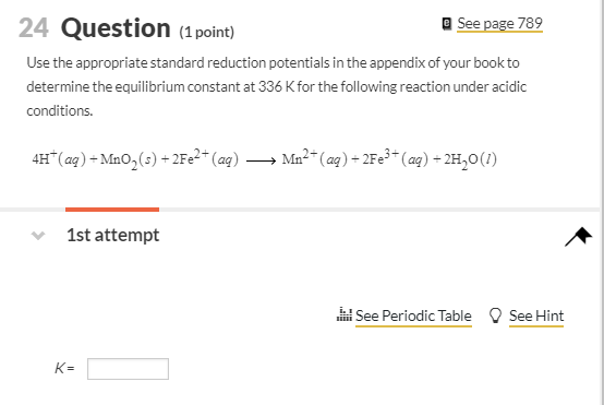 Solved See page 789 24 Question (1 point) Use the | Chegg.com