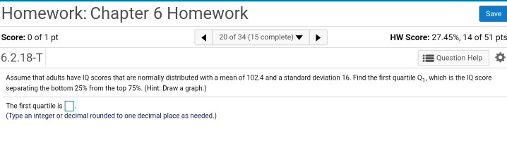 Solved Save Homework Chapter 6 Homework Score 0 Of 1 Pt 17
