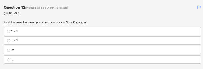 Solved 2 Question 10 Multiple Choice Worth 10 points) (08.04 | Chegg.com