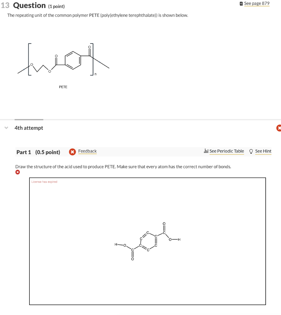 Solved The repeating unit of the common polymer PETE | Chegg.com