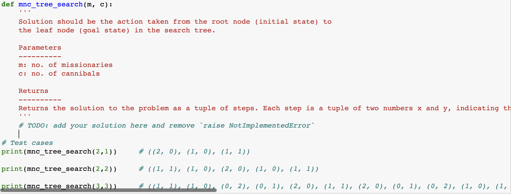 Solved Missionaries and Cannibals The Missionaries and | Chegg.com