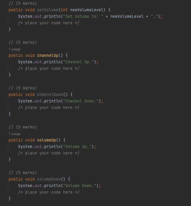 Solved Use java to implement a TV that has many normal | Chegg.com Solved Use java to implement a TV that has many normal | Chegg.com