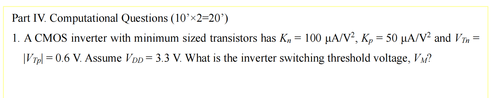 Solved Part IV. Computational Questions (10'×2=20³) = 1. A | Chegg.com