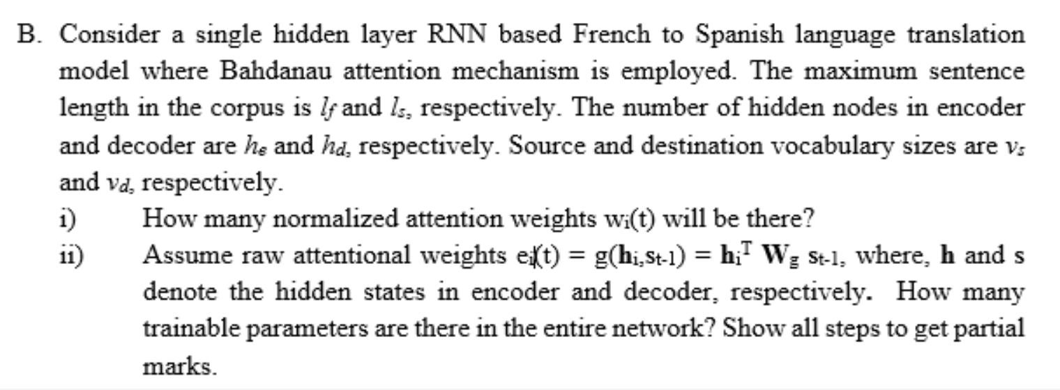 Solved A. Consider an RNN where the hidden state equation is | Chegg.com