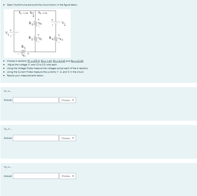 Solved Open Multisim live and build the circuit shown in the | Chegg.com