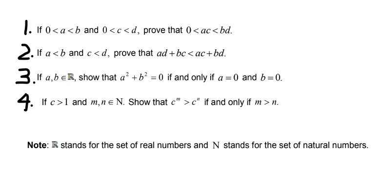 Solved 1. If 01 and m,n∈N. Show that cm>cn if and only if | Chegg.com