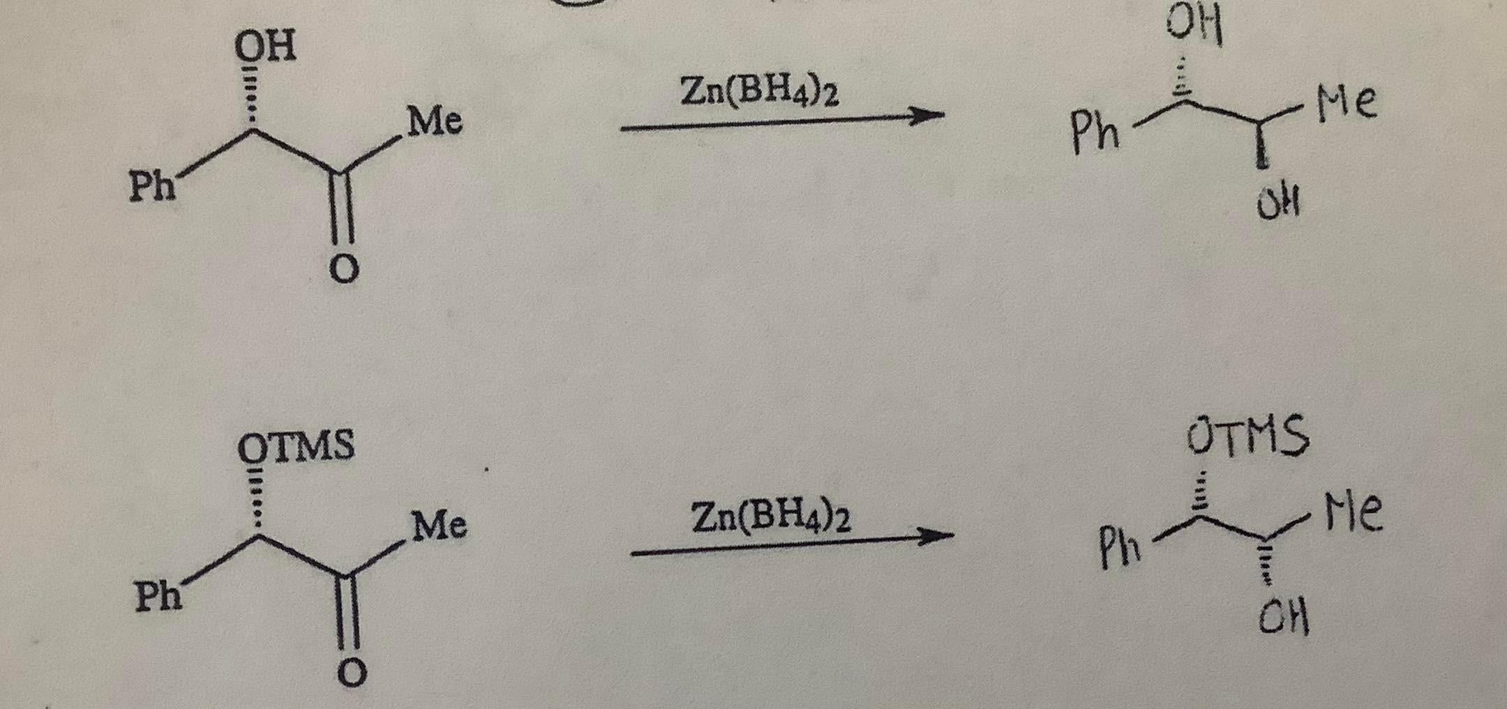 Solved Please give detailed mechanism with Zn(BH4)2 for | Chegg.com
