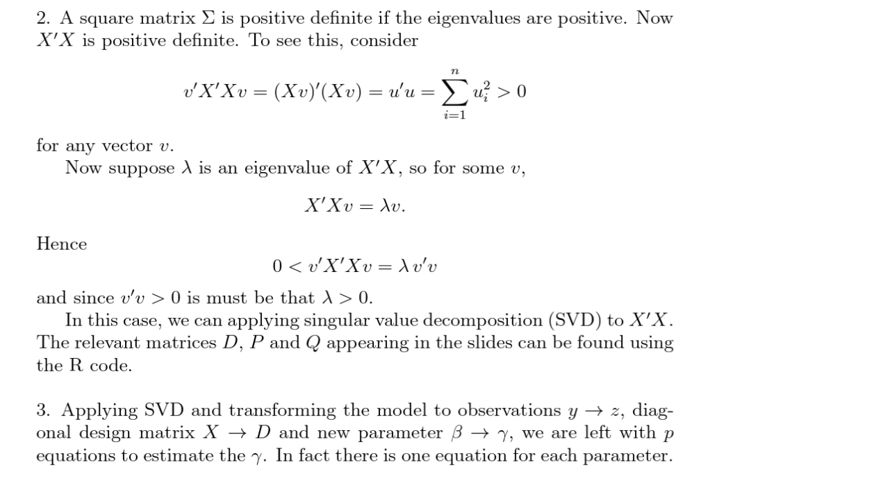 A square matrix Σ ﻿is positive definite if the | Chegg.com