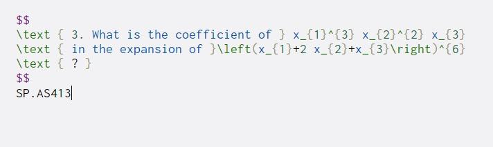 Solved $$ \text { 3. What is the coefficient of } x_{1}^{3} | Chegg.com