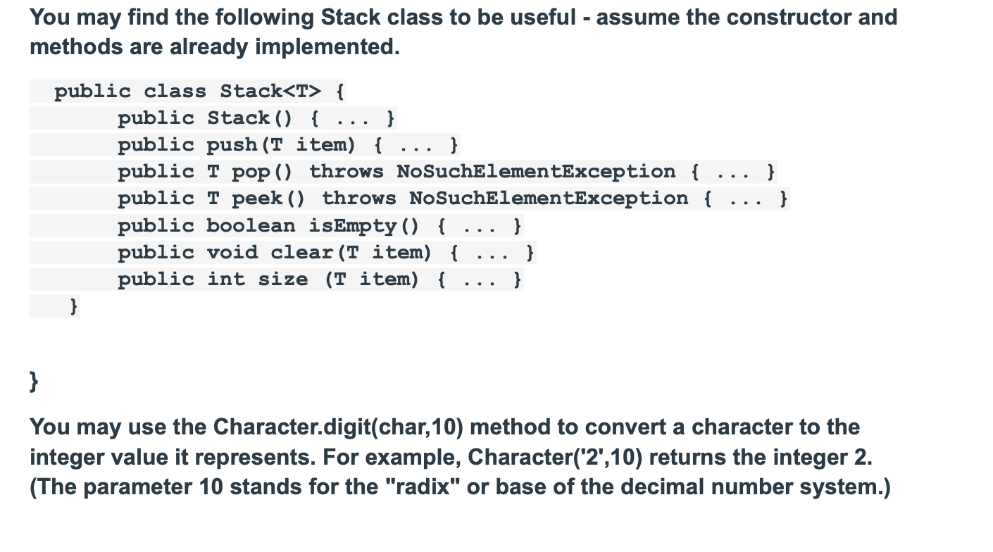 Solved 2. A postfix expression is an arithmetic expression | Chegg.com