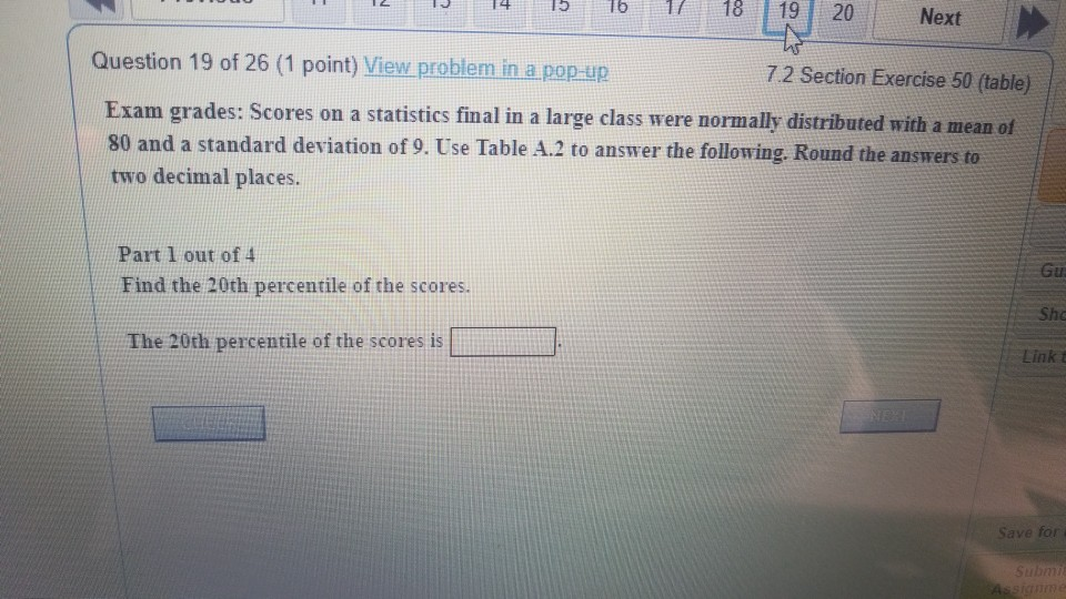 Solved Question 26 of 26 (1 point) View. problem in a pop up | Chegg.com