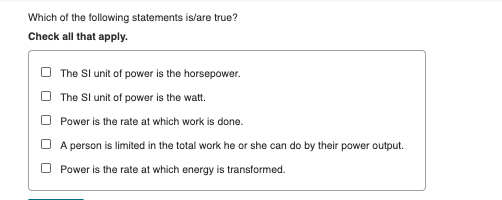 Solved Which of the following statements is/are true? Check | Chegg.com