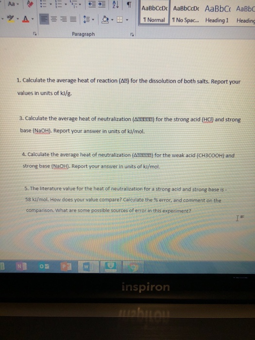 Solved Aa - ·ツ·A-圖ー들 lt , 2.B- AaBbCcD AaBbCcDc AaBbC AaBbC | Chegg.com