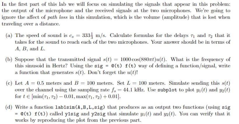 Solved 1 Introduction: sound localization (0,2A) (0, A) (B, | Chegg.com