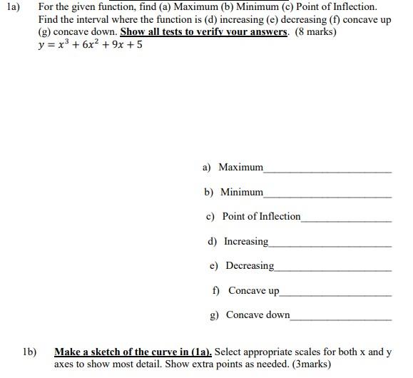 Solved la) For the given function, find (a) Maximum (b) | Chegg.com