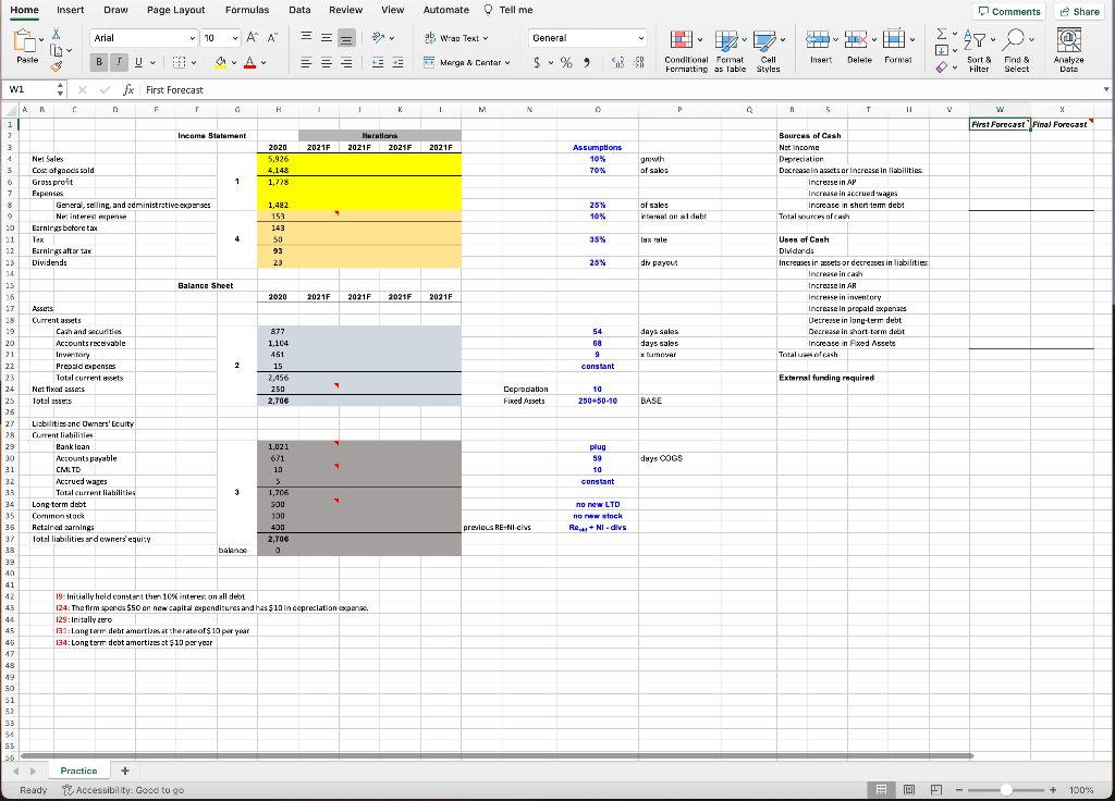 Part 1. Use the attached spreadsheet Download | Chegg.com