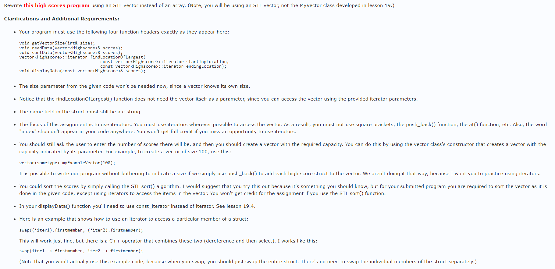 Solved Below is the high scores program: #include | Chegg.com