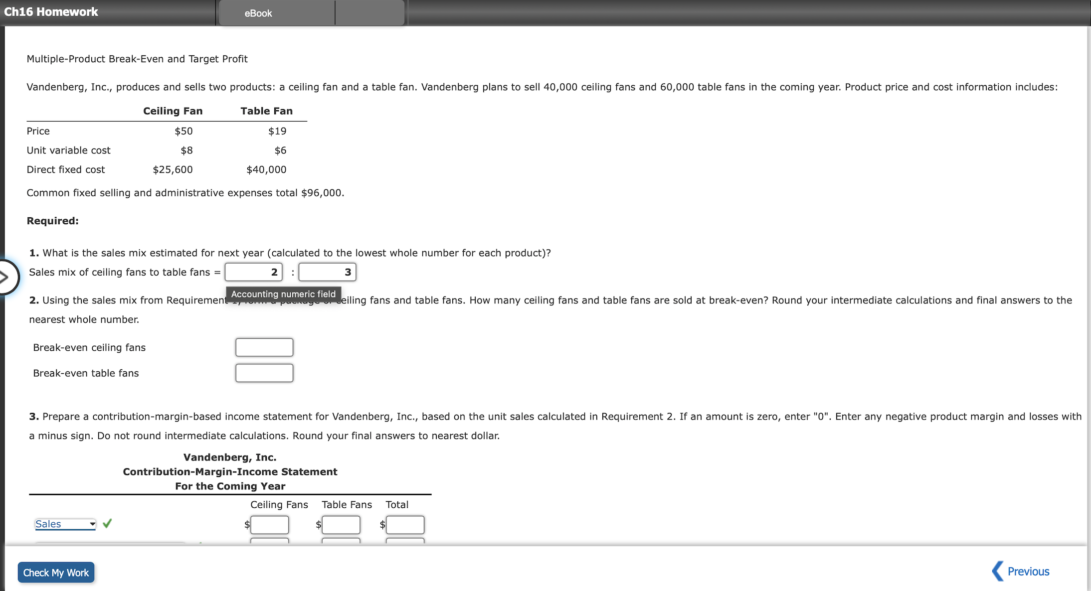Solved Multiple-Product Break-Even and Target Profit Common | Chegg.com