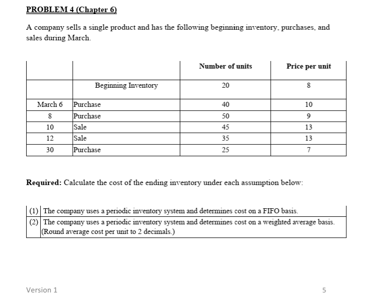 Solved A company sells a single product and has the | Chegg.com