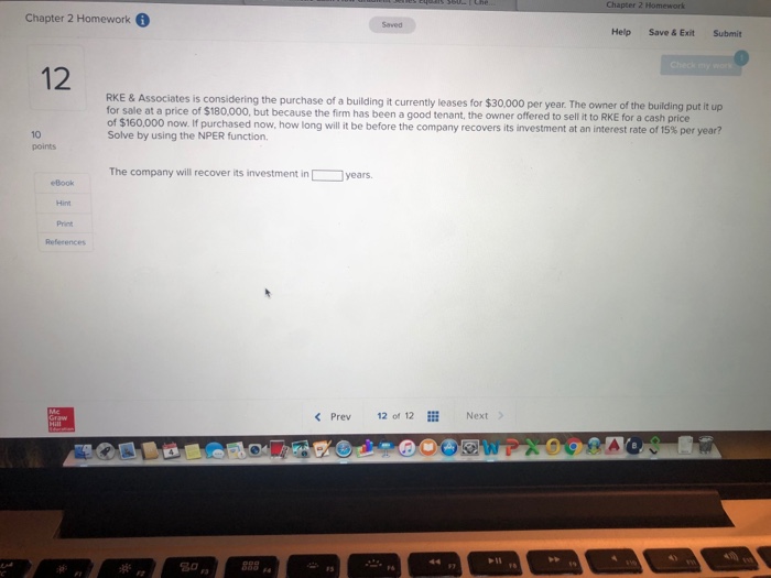 Solved apter 2 Ho Chapter 2 Homework Saved Help Save &Exit | Chegg.com Solved apter 2 Ho Chapter 2 Homework Saved Help Save &Exit | Chegg.com
