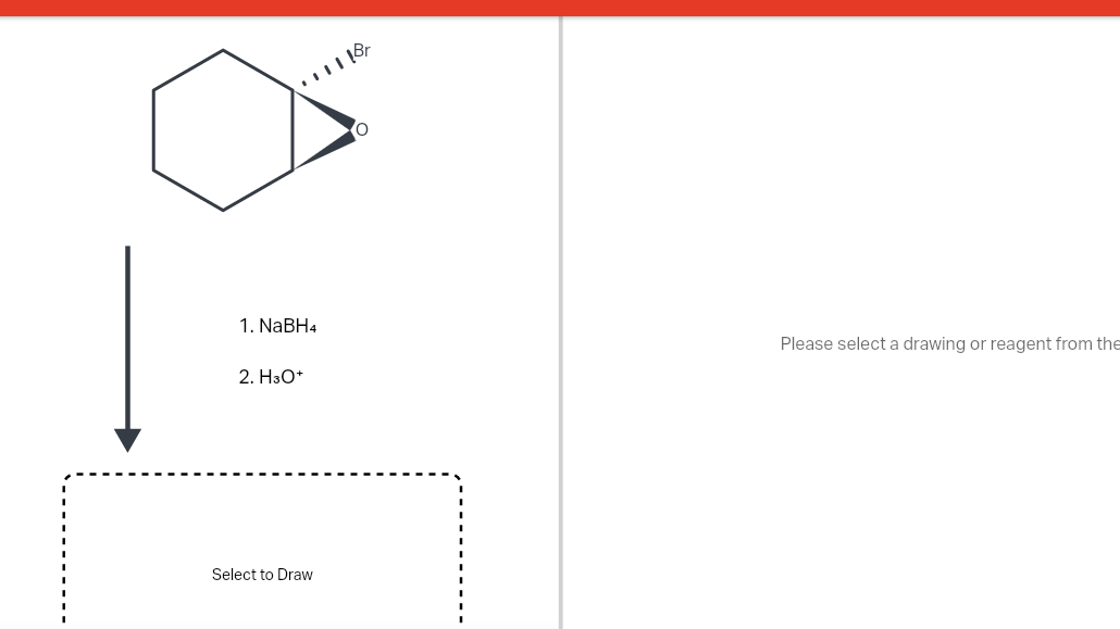 Solved O 1. NaBH4 Please select a drawing or reagent from | Chegg.com