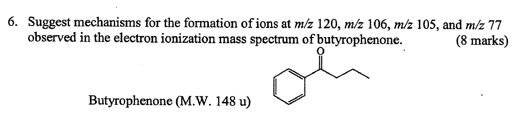 Solved 6. Suggest mechanisms for the formation of ions at | Chegg.com
