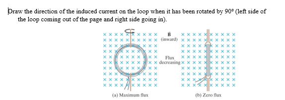 Solved Draw the direction of the induced current on the loop | Chegg.com
