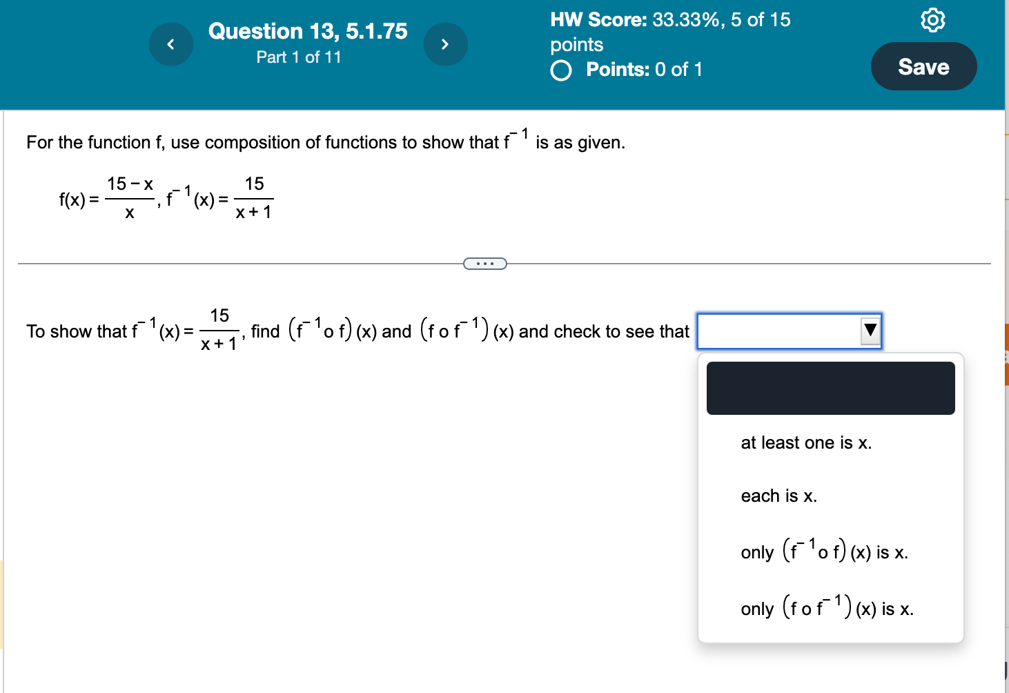 Solved Question 13, 5.1.75 HW Score: 33.33%,5 of 15 points | Chegg.com Solved Question 13, 5.1.75 HW Score: 33.33%,5 of 15 points | Chegg.com