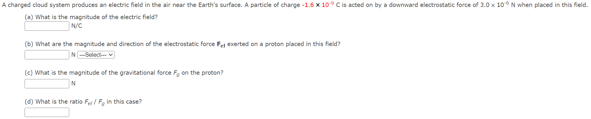 Solved A charged cloud system produces an electric field in | Chegg.com
