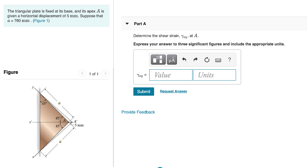 Solved The triangular plate is fixed at its base, and | Chegg.com