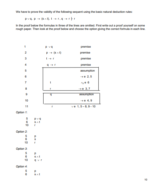 Solved We have to prove the validity of the following | Chegg.com