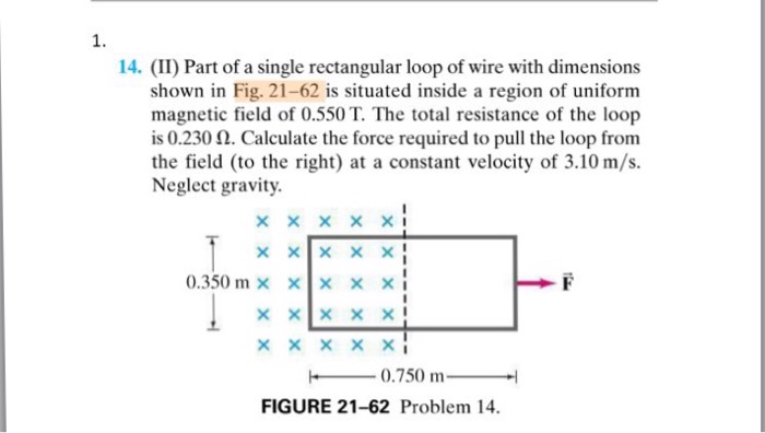 Solved Part of a single rectangular loop of wire with | Chegg.com