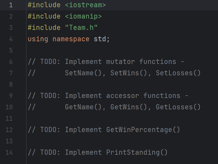 Solved \#ifndef TEAMH \#define TEAMH \#include using | Chegg.com