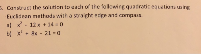 Solved construct the solution to each of the following | Chegg.com
