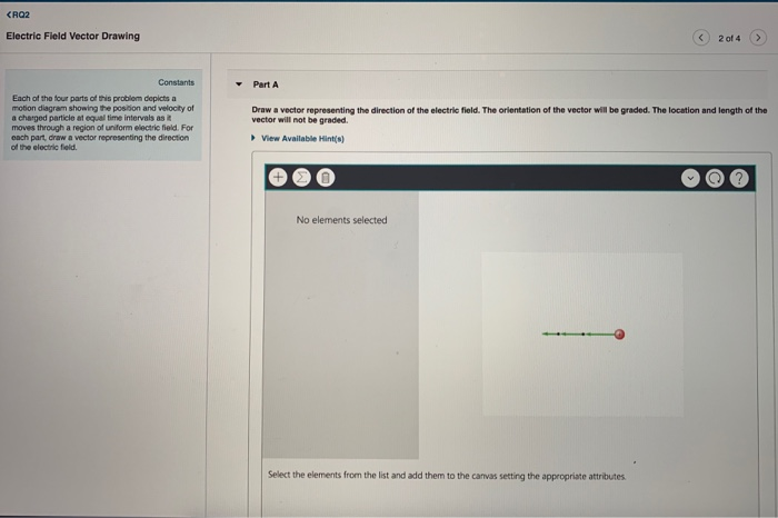 Solved Electric Field Vector Drawing 2 of 4 Constants Part A | Chegg.com