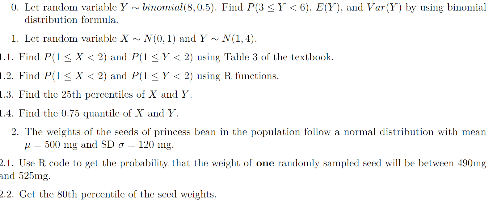 Solved 0. Let random variable Y distribution formula. | Chegg.com