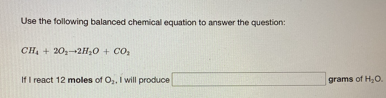 Solved Use the following balanced chemical equation to | Chegg.com