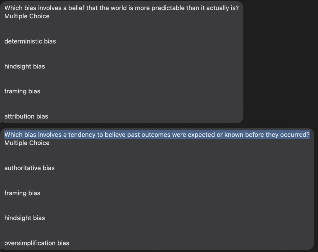 Solved Which bias involves a belief that the world is more | Chegg.com