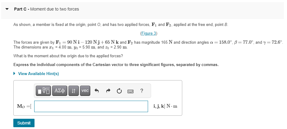 Solved The forces are given by \\( \\mathbf{F}_{1}=90 | Chegg.com